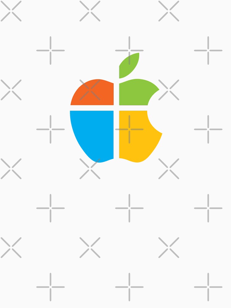 "Microsoft Apple Logo" T-shirt for Sale by alexaldridge | Redbubble ...
