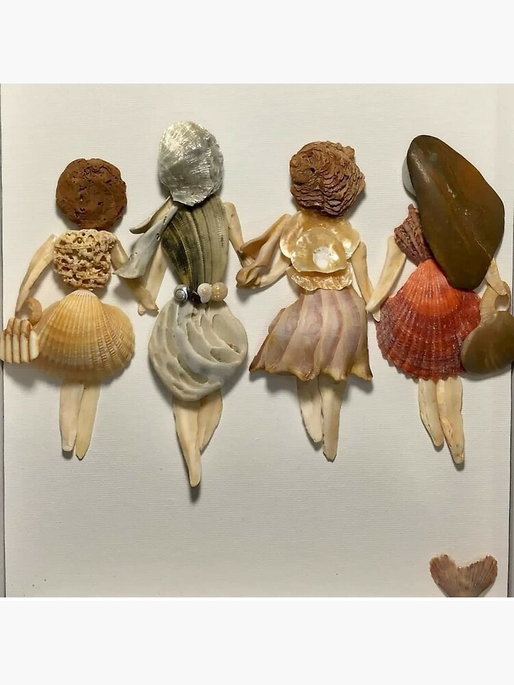 "Four shells" Sticker for Sale by KarinaLarsson | Redbubble