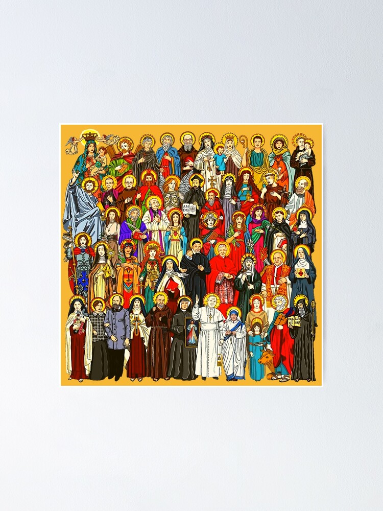 "Saints, All saints, Catholic Saints" Poster for Sale by ADMG | Redbubble