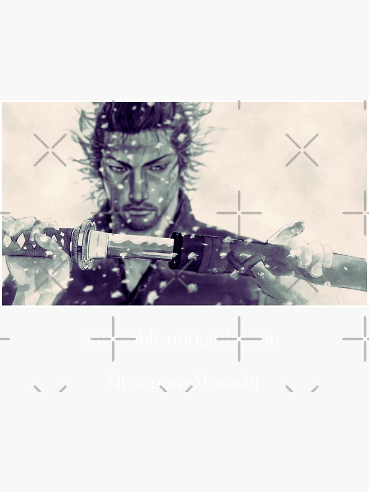 "Vagabond Miyamoto Musashi Invincible Under The Sun " Sticker for Sale ...