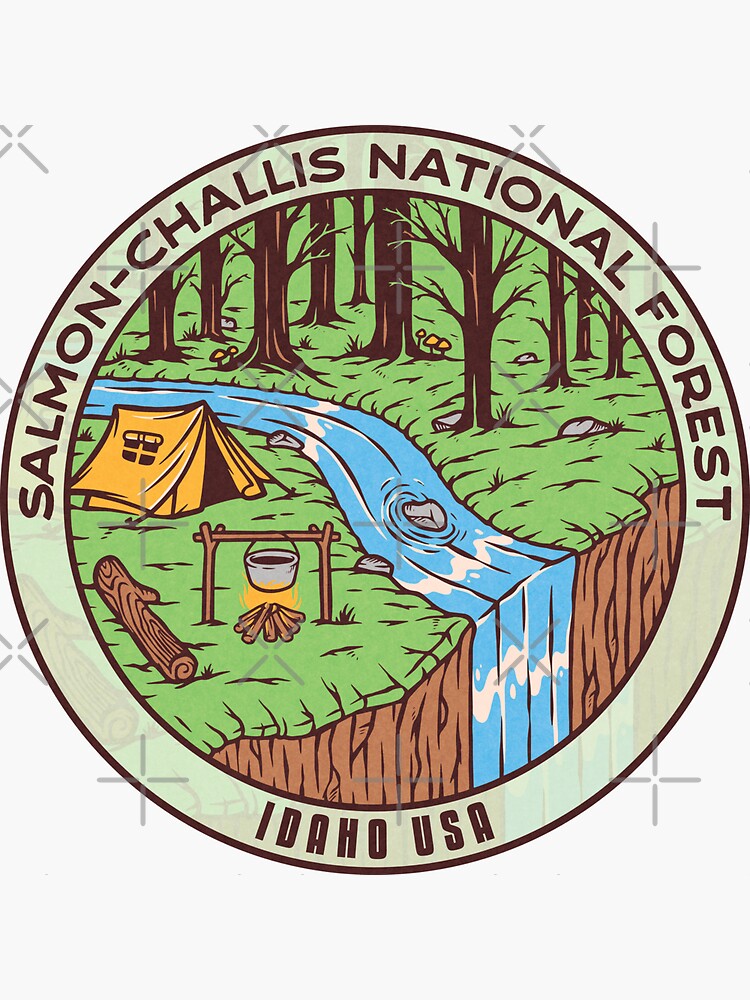 "Salmon-Challis National Forest River Camp" Sticker for Sale by ...