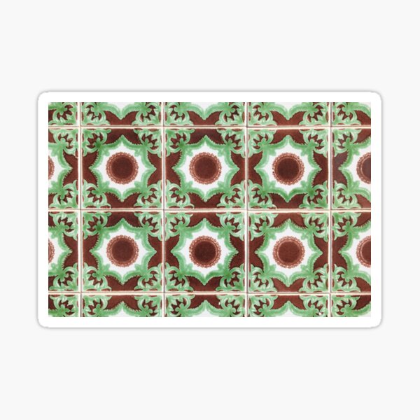 "Portuguese tiles Azulejo mosaic boho bohemian " Sticker for Sale by StudioAkubi | Redbubble