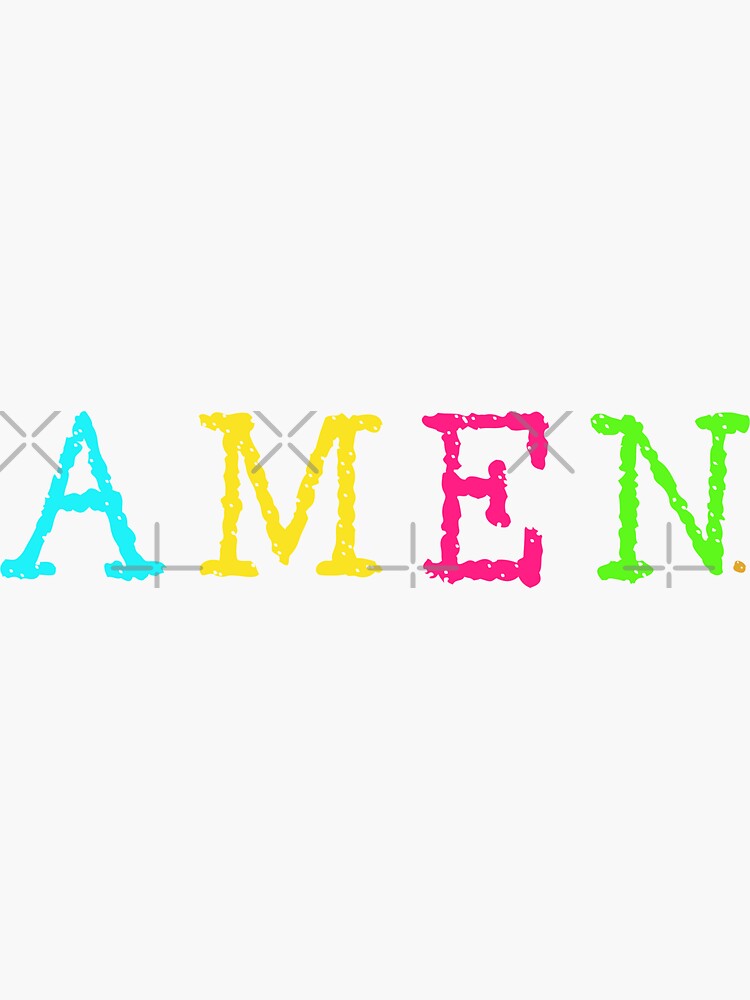 " Amen." Sticker for Sale by Holynight | Redbubble