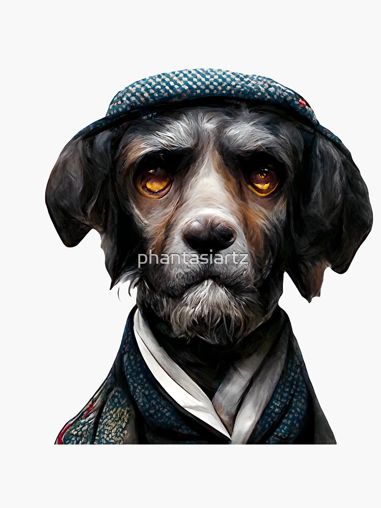 "Sherlock Dog" Sticker for Sale by phantasiartz | Redbubble