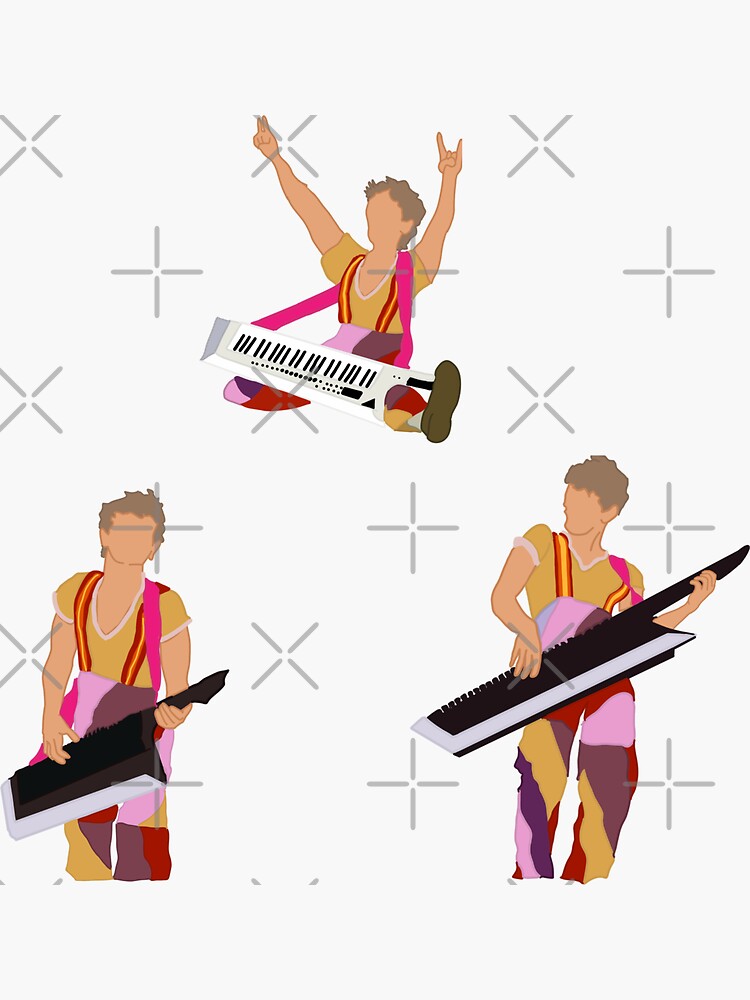 "BlueCoats Keytar " Sticker for Sale by chickensoupshop | Redbubble