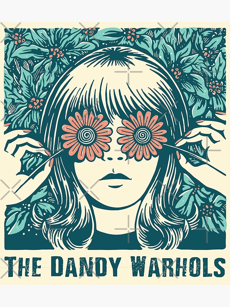 "The Dandy Warhols - flower girl poster, original illustration for the ...