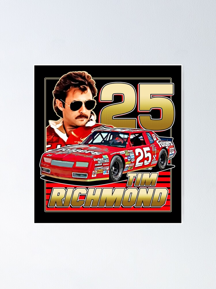 "Tim Richmond 25 Nascar driver retro 80s style" Poster for Sale by ...