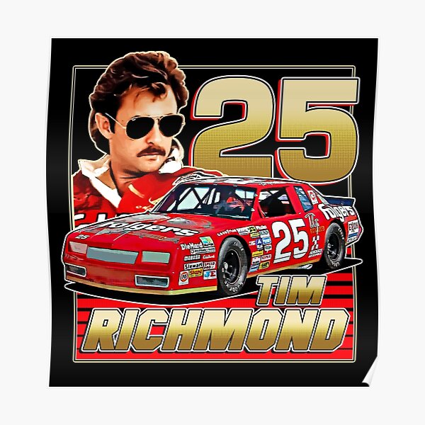 "Tim Richmond 25 Nascar driver retro 80s style" Poster for Sale by ...