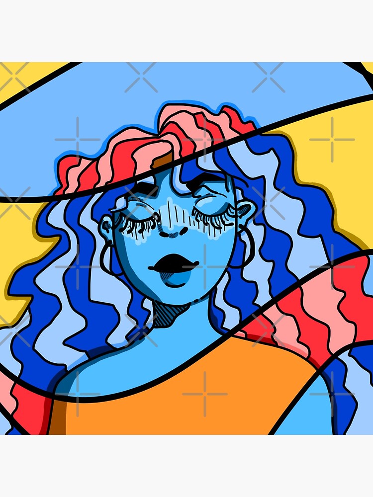Glass Girl Sticker For Sale By Lunaycorazon Redbubble