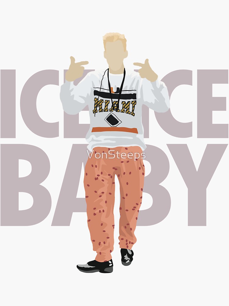"Vanilla Ice - Ice Ice Baby" Sticker for Sale by VonSteeps | Redbubble