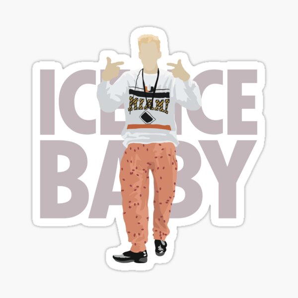 "Vanilla Ice - Ice Ice Baby" Sticker for Sale by VonSteeps | Redbubble