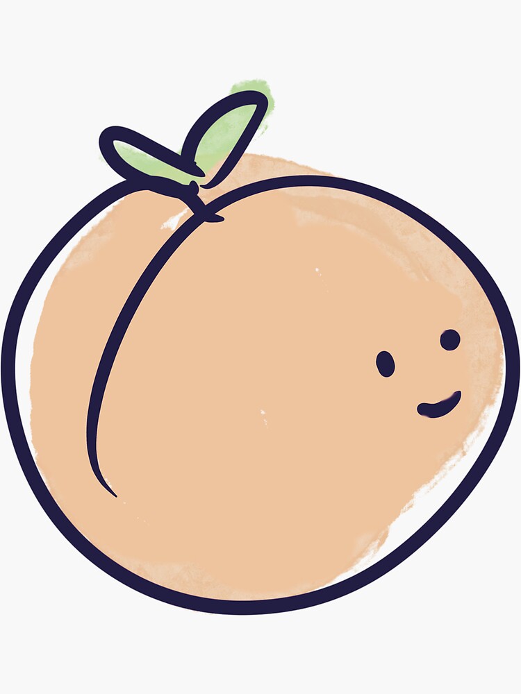 "Smiley Peach" Sticker for Sale by lexi-evans | Redbubble
