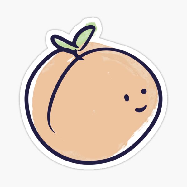 "Smiley Peach" Sticker for Sale by lexi-evans | Redbubble