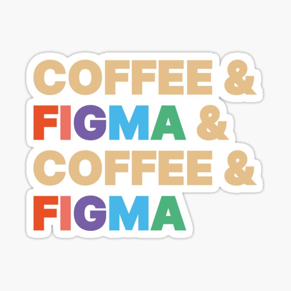 "Coffee & Figma & Coffee & Figma" Sticker for Sale by fjayv | Redbubble