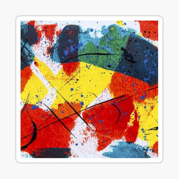 "Abstract Primary Colors" Sticker for Sale by DinoCatastrophe | Redbubble