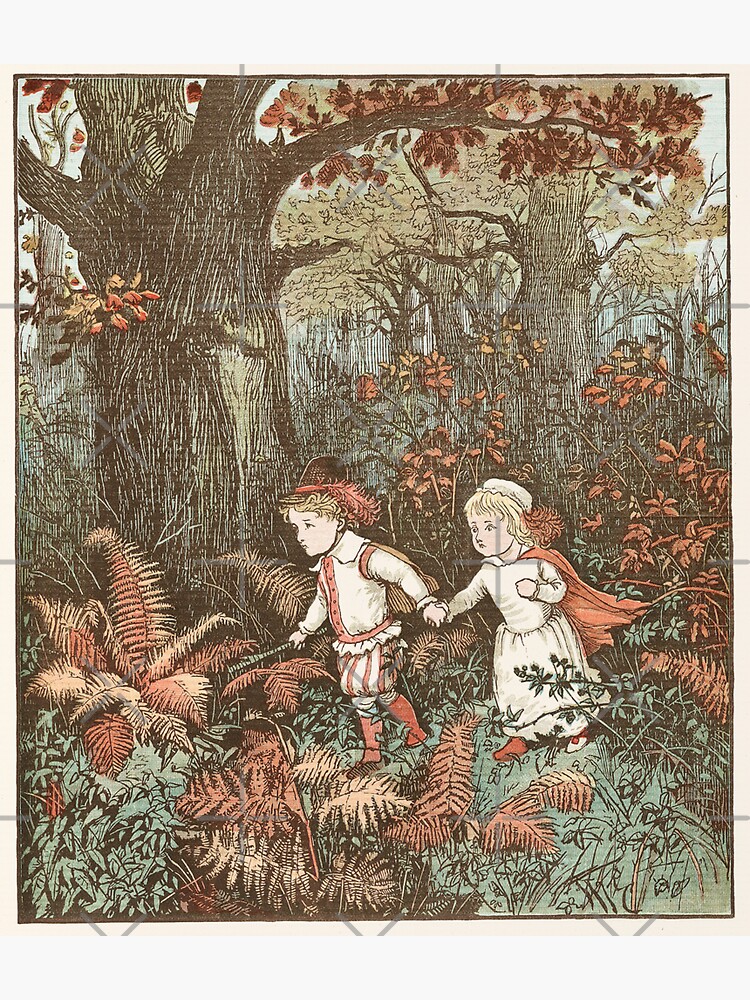"The Babes in the Wood Pl 08 Randolph Caldecott English" Sticker for ...