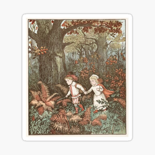 "The Babes in the Wood Pl 08 Randolph Caldecott English" Sticker for ...