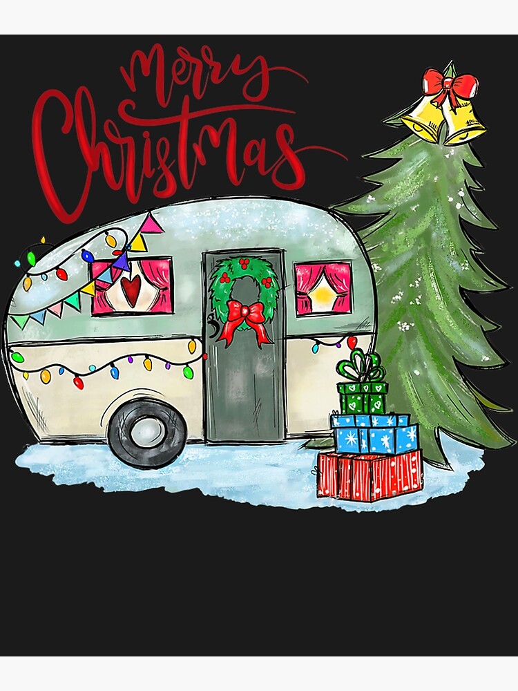 "Merry Christmas Happy Camper Funny Camping Life Family Xmas New ...