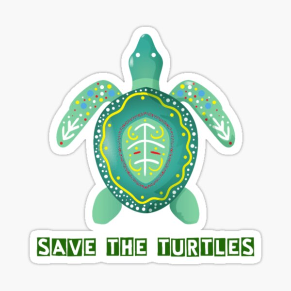 "Save The Turtles" Sticker for Sale by TheSlimeDazzle | Redbubble