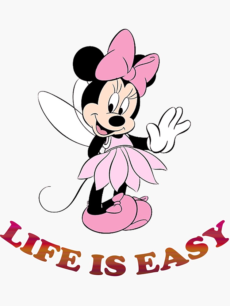 "LIFE IS EASY" Sticker for Sale by monetmoon | Redbubble