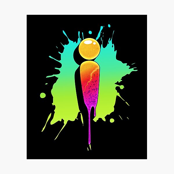 "Graffiti Letters I Letter Colorful Paint Splash Style" Photographic ...