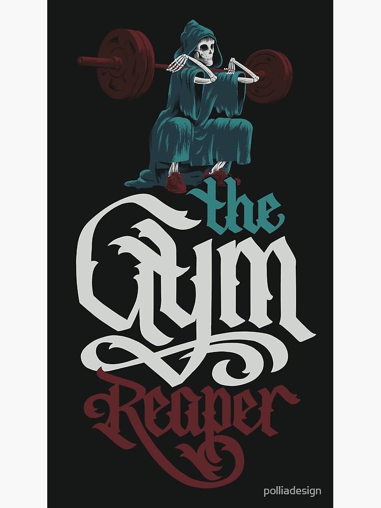 "The Gym Reaper" Poster for Sale by polliadesign | Redbubble