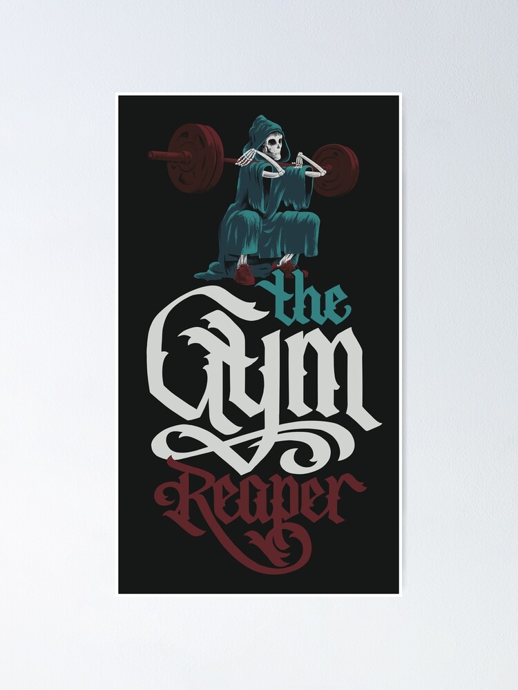 "The Gym Reaper" Poster for Sale by polliadesign | Redbubble