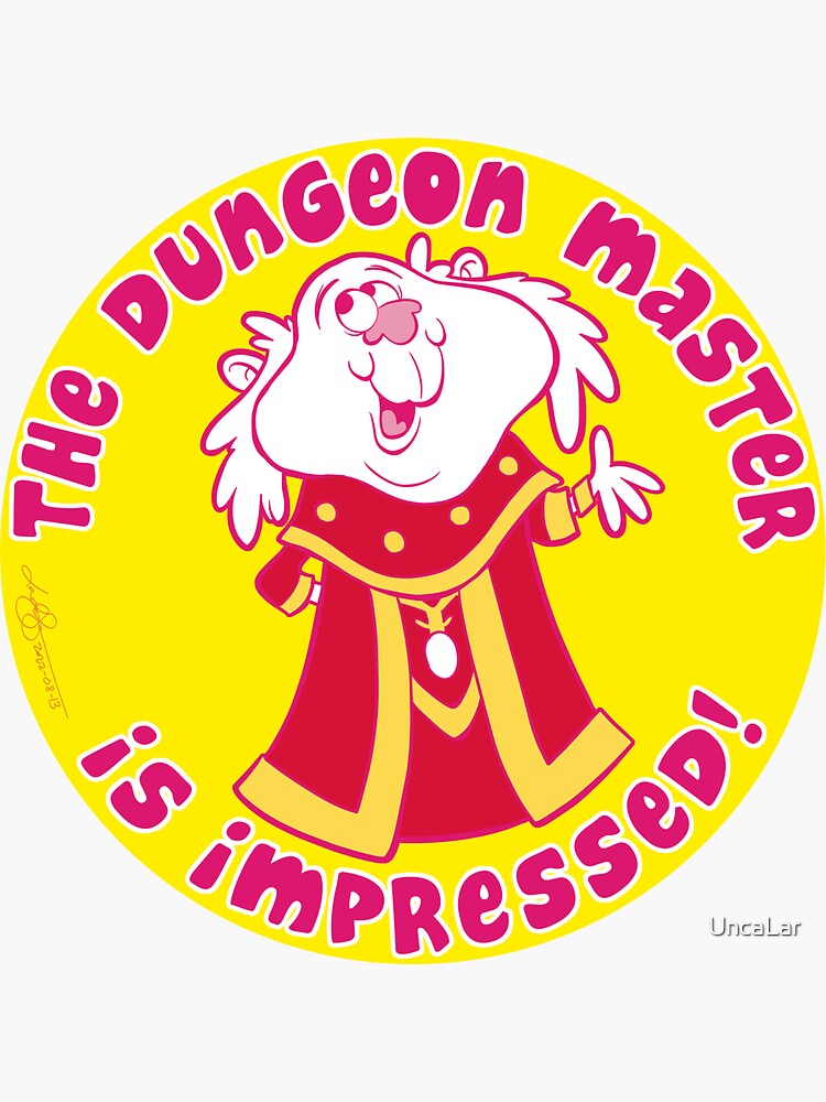 "Motivational Monster: The Dungeon Master Is Impressed" Sticker for ...