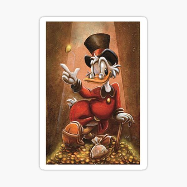 "Scrooge McDuck" Sticker for Sale by GEK-NERD | Redbubble