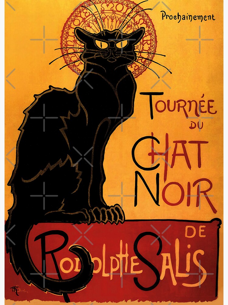 Black Cat Vintage Sticker For Sale By Robertatabor Redbubble
