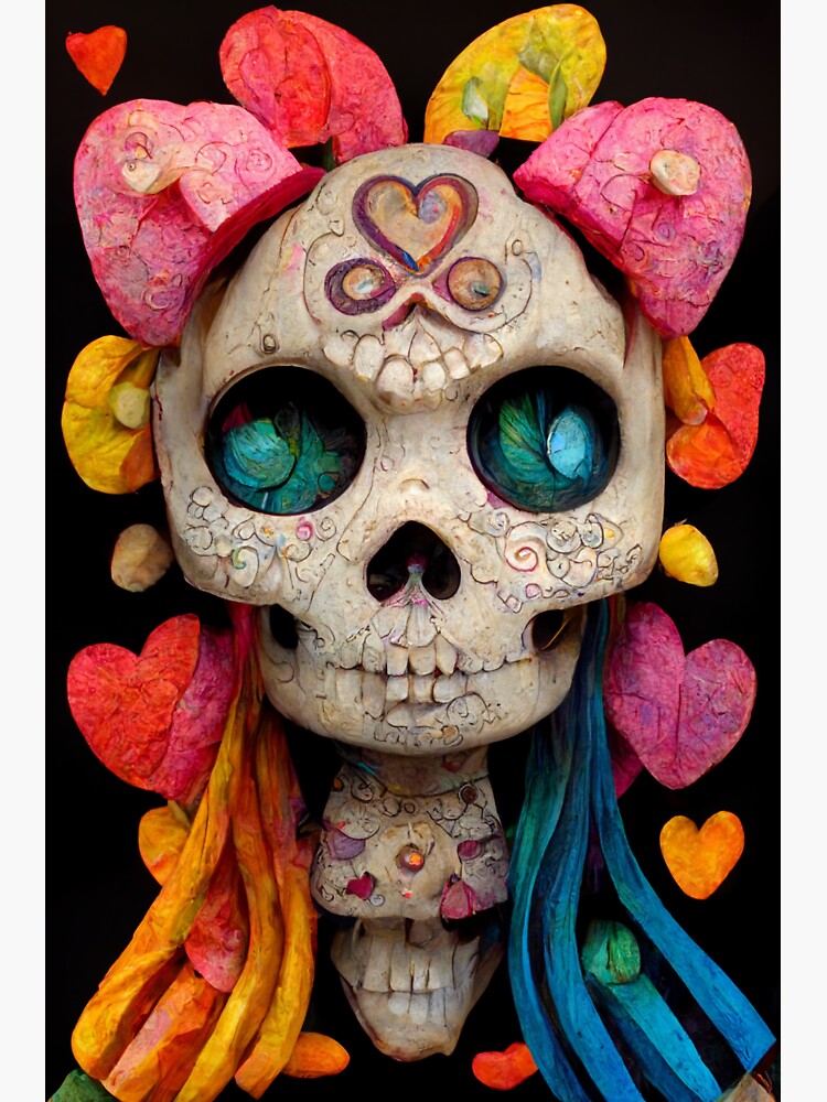 "Colorful chibi skull" Sticker for Sale by jimclyde | Redbubble