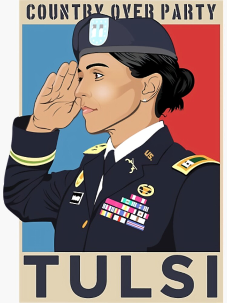 "Veteran Tulsi Gabbard 2020 Country Over Party" Sticker for Sale by ...