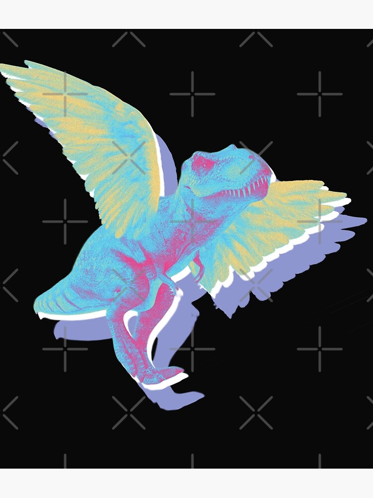"tyrannosaurus rex, t-rex, dinosaur, winged dinosaur" Poster for Sale ...