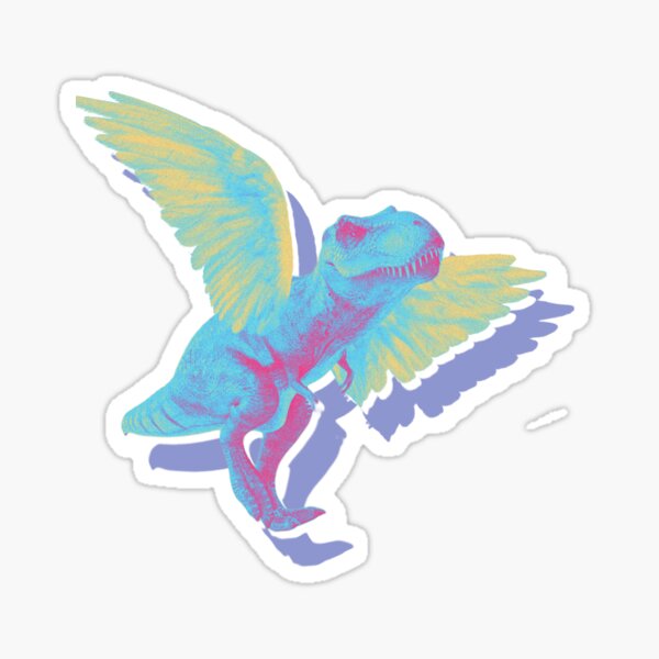 "tyrannosaurus rex, t-rex, dinosaur, winged dinosaur" Sticker for Sale ...