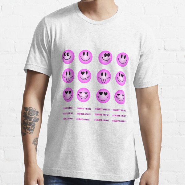 "Always smile emoji sticker pack" T-shirt for Sale by ranaweeraart ...