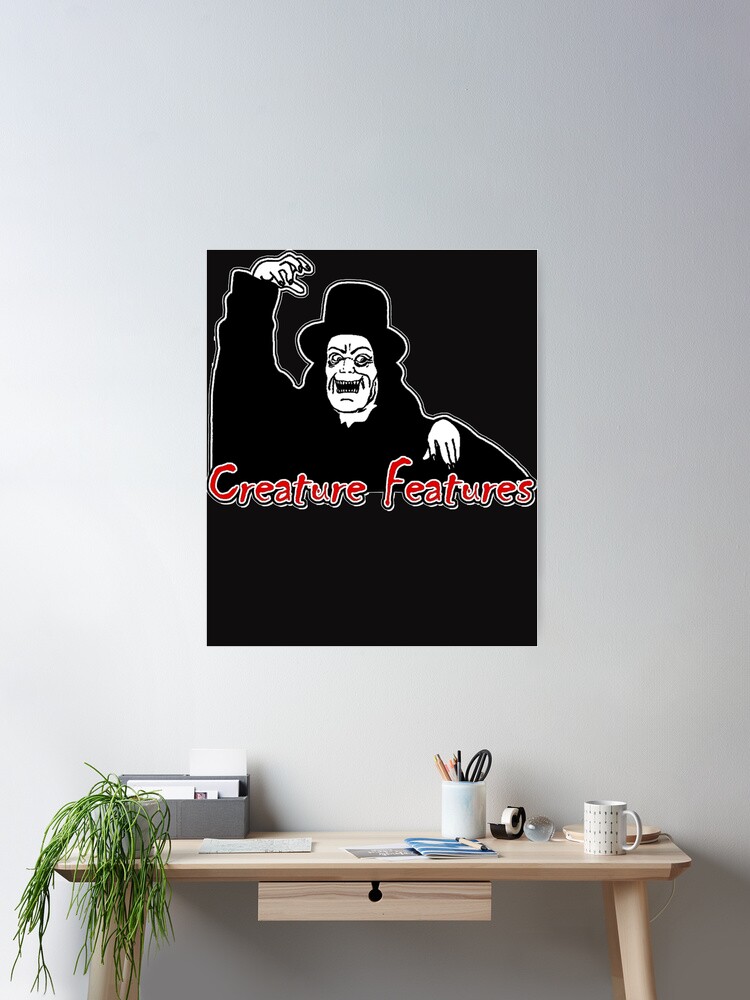 "Creature Features Retro Classic Horror Tribute" Poster for Sale by ...