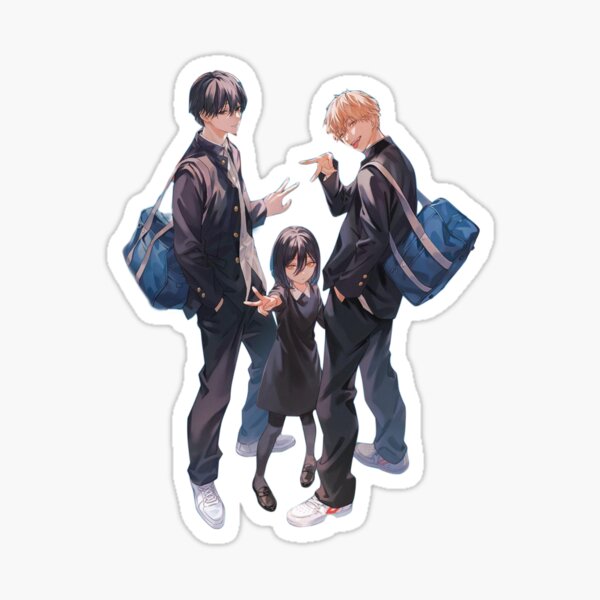 "Yoshida Denji and Nayuta" Sticker for Sale by Skythink | Redbubble