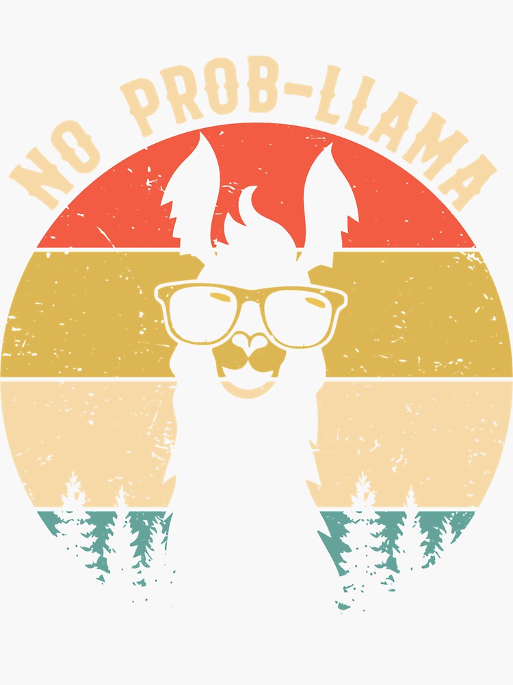 "No Prob-LLama" Sticker for Sale by Polanda86 | Redbubble