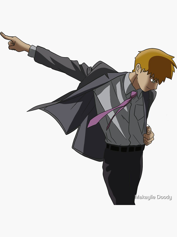 "REIGEN ARATAKA Mob Psycho 100 Anime Manga (No Logo)" Sticker for Sale ...