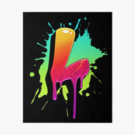 "Graffiti Letters L Letter Colorful Paint Splash Style" Art Board Print ...