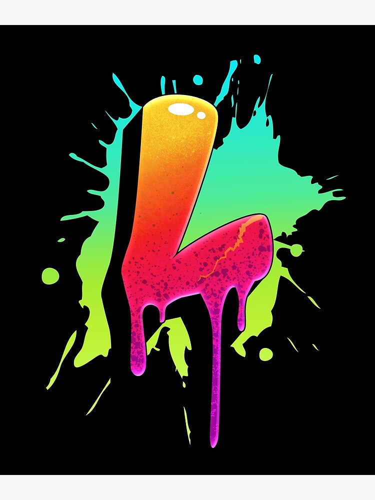 "Graffiti Letters L Letter Colorful Paint Splash Style" Poster for Sale ...