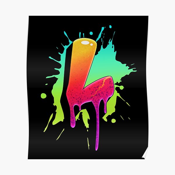 "Graffiti Letters L Letter Colorful Paint Splash Style" Poster for Sale ...