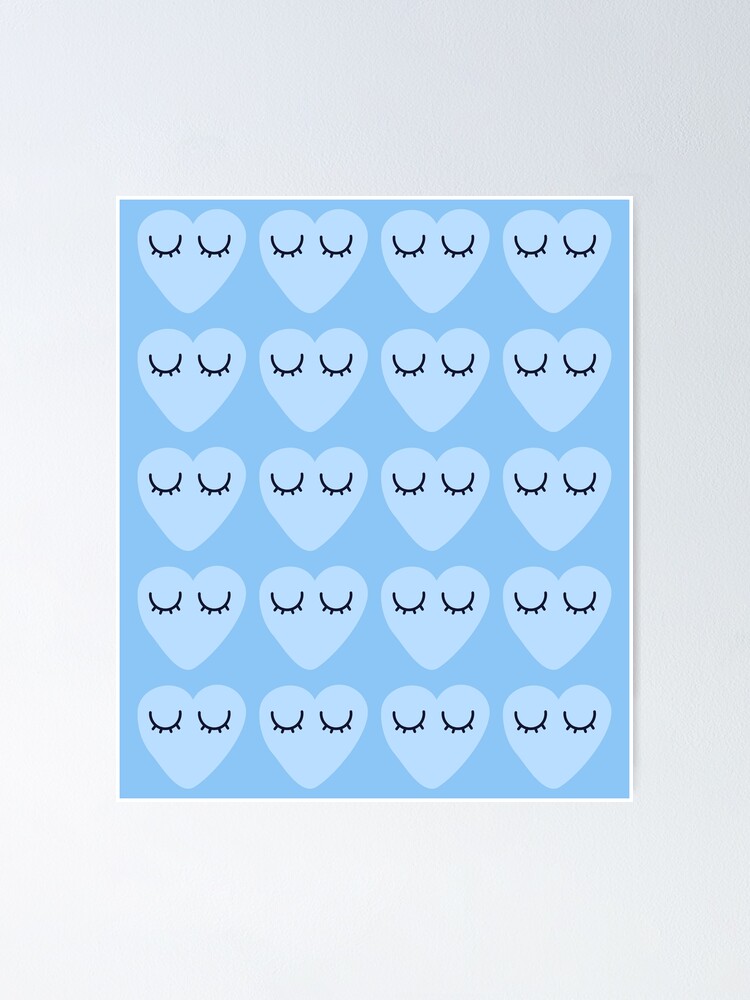 "Preppy, Heart, Blue, Preppy Aesthetic" Poster for Sale by 1StickerShop ...