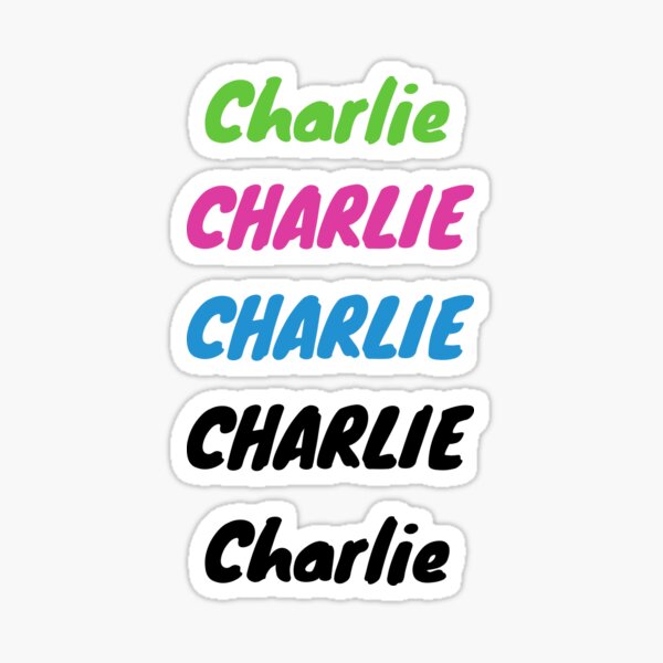 "Charlie" Sticker for Sale by PODdezaine | Redbubble