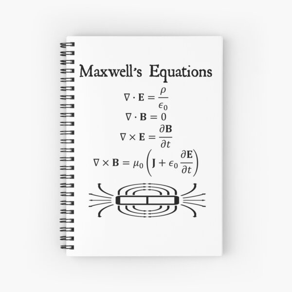 Cuaderno de espiral «Ecuaciones de Maxwell Físico Matemático Diseño de ...