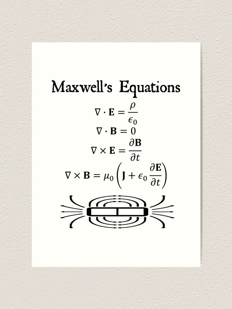 Lámina artística «Ecuaciones de Maxwell Físico Matemático Diseño de ...