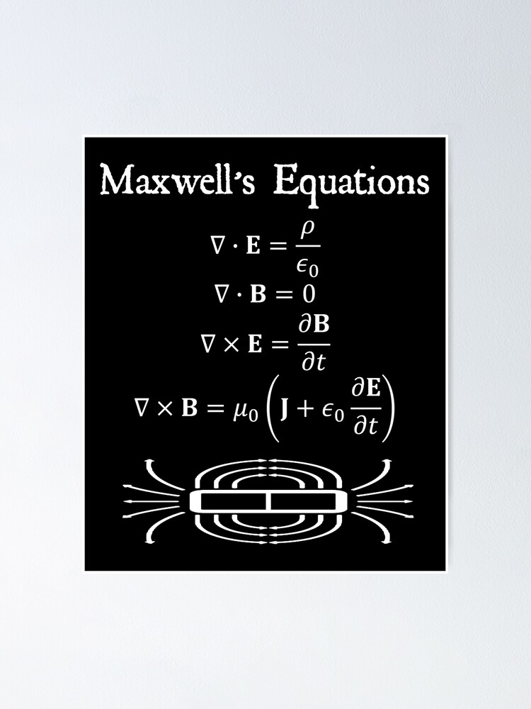 Póster «Ecuaciones de Maxwell Físico Matemático Diseño de matemáticas ...