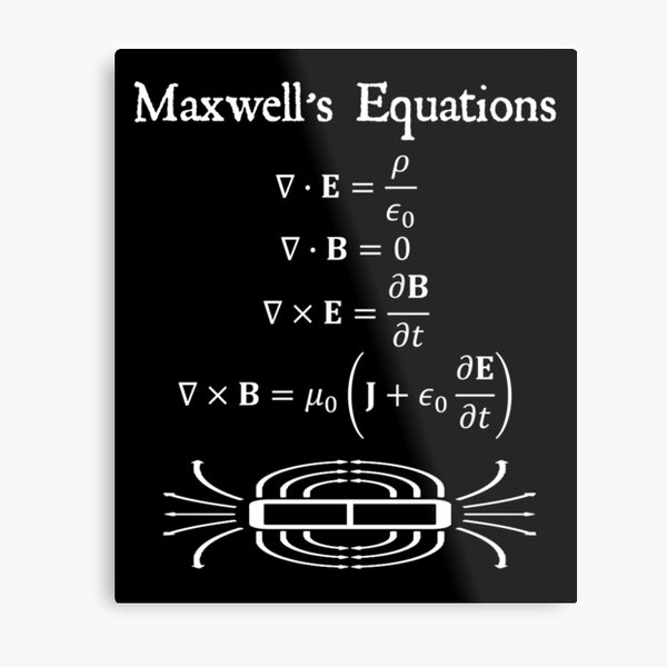 Lámina metálica «Ecuaciones de Maxwell Físico Matemático Diseño de ...