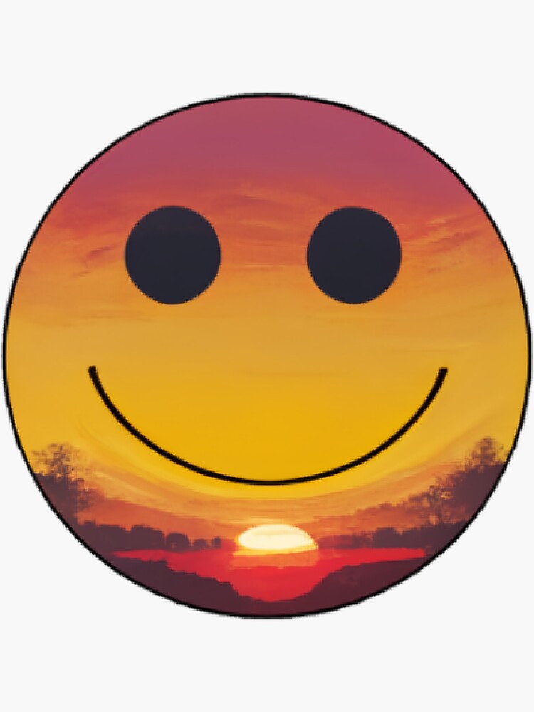 "Sun Rise Smiley Face" Sticker for Sale by SmileyDan | Redbubble