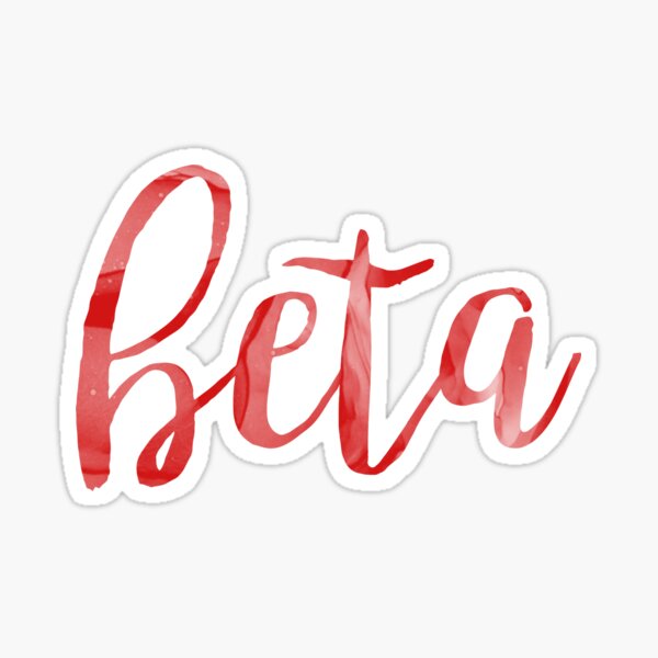 "Beta" Sticker for Sale by Carson Satchwell | Redbubble